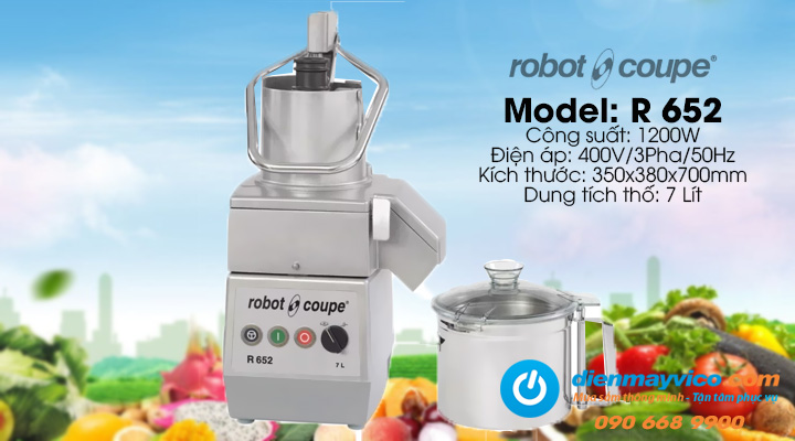 Máy cắt và xay trộn rau củ Robot Coupe R 652 7 Lít | Sản xuất Pháp ...