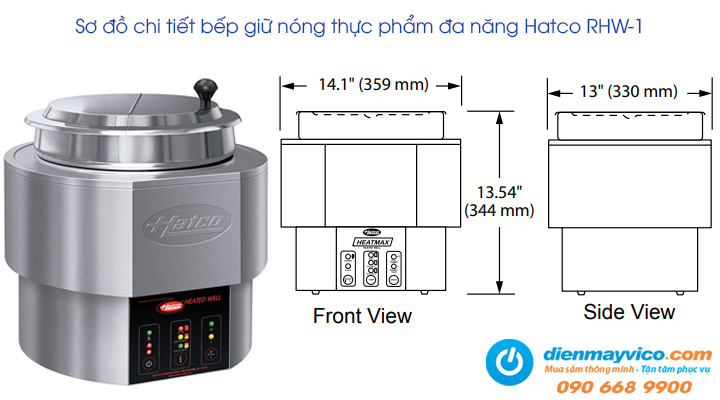 Bếp giữ nóng thực phẩm đa năng Hatco RHW-1 - Điện máy Vi Co